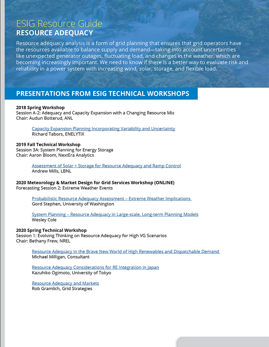 Quick Reference Guides - ESIG