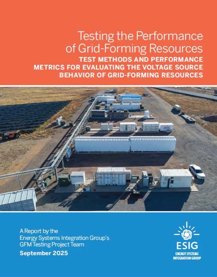 Testing the Performance of Grid-Forming Resources | ESIG